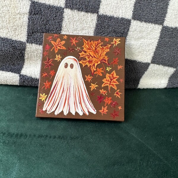 Autumn Leaves Ghost Fall Ghost Painting Original Ghost Painting Fallen ...