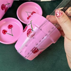 Cherry Painted Plant Pot - Cherry Painted Pot - Hand-painted Planter ...