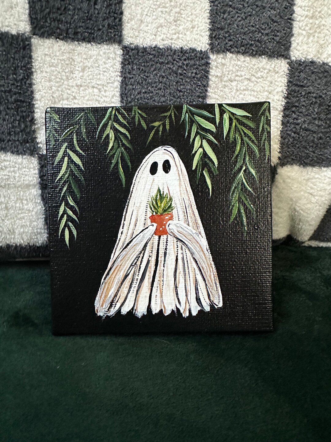 House Plant Ghost - Ghost Painting - Original Ghost Painting - Plant ...