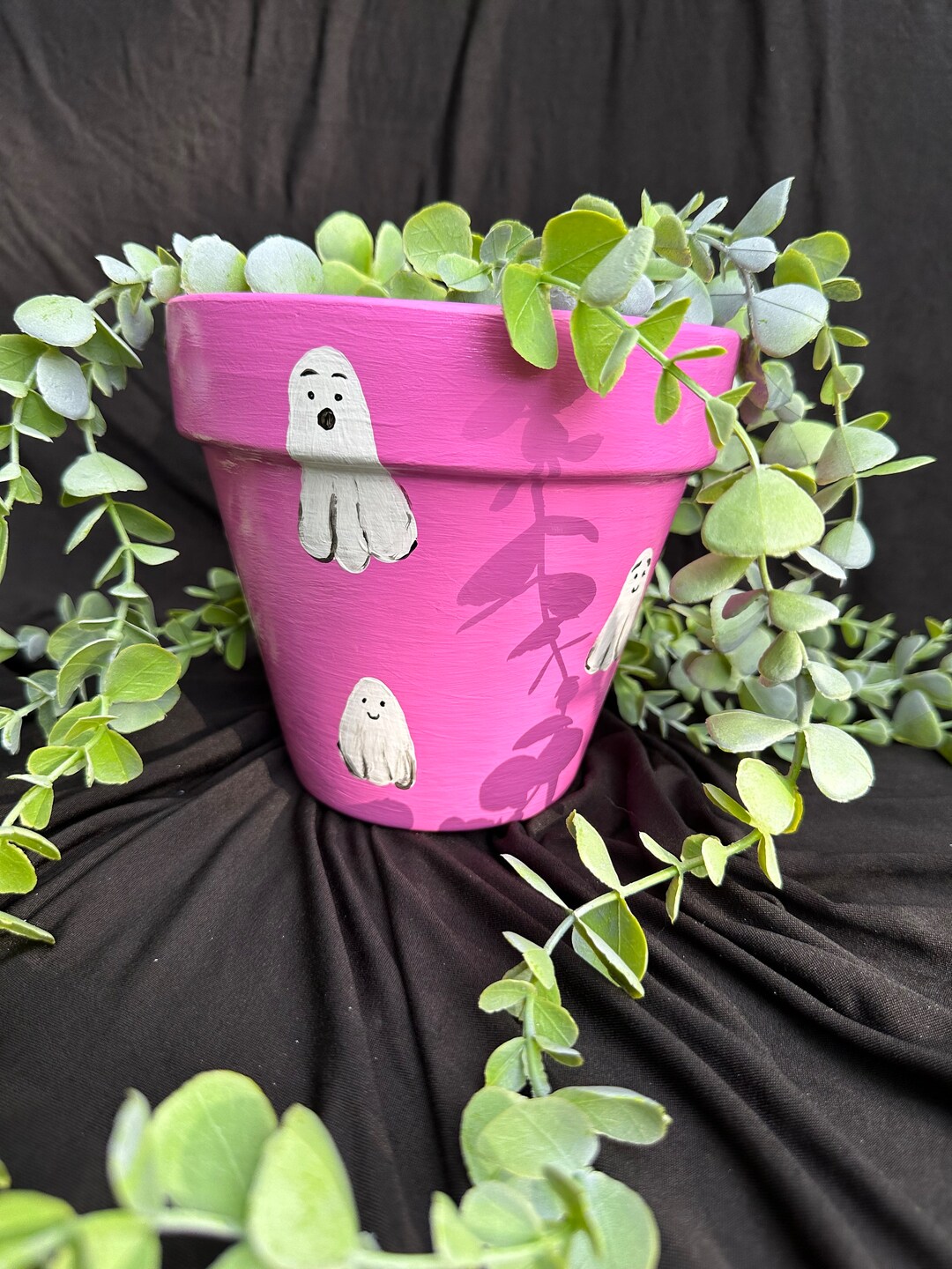 Pink Ghost Pot, Pink Ghost Planter, Cute Ghost Plant Pot, Cute Ghost ...