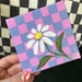 Checker Flower Painting Original Painting Original Flower Painting ...