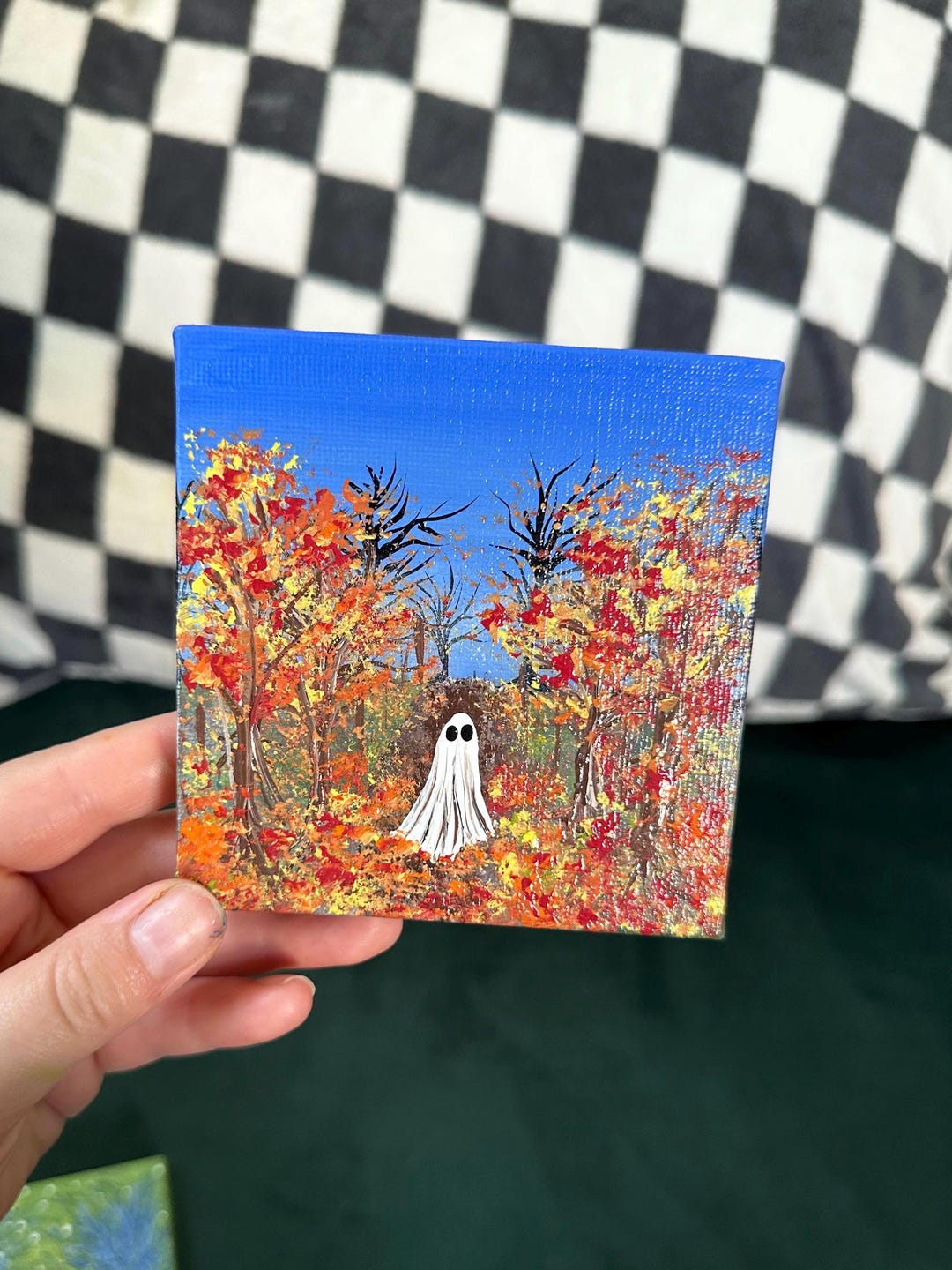 Autumn Ghost - Fall Ghost Painting - Original Ghost Painting - Fallen ...