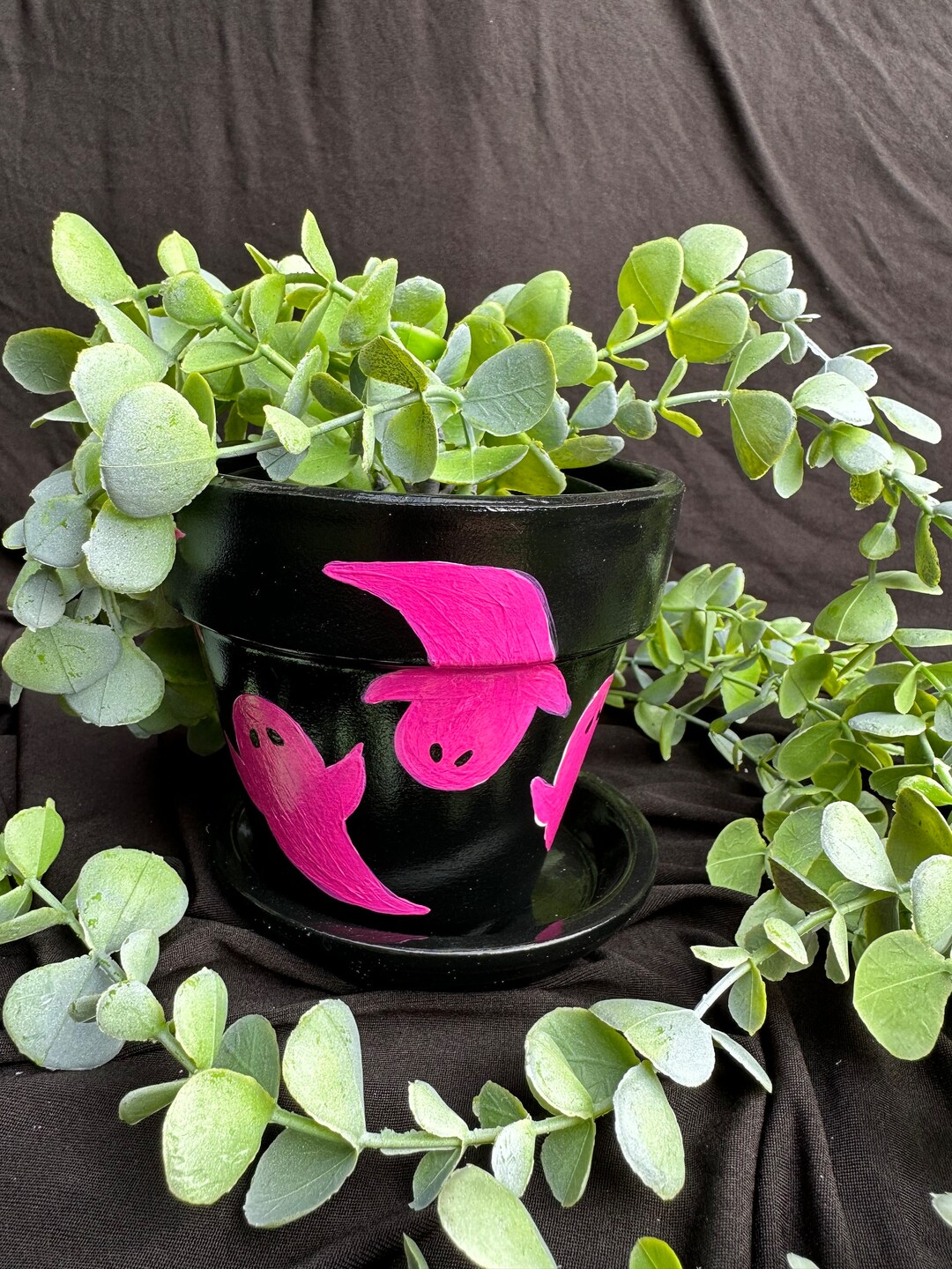 Pink Ghost Pot, Pink Ghost Planter, Cute Ghost Plant Pot, Cute Ghost ...