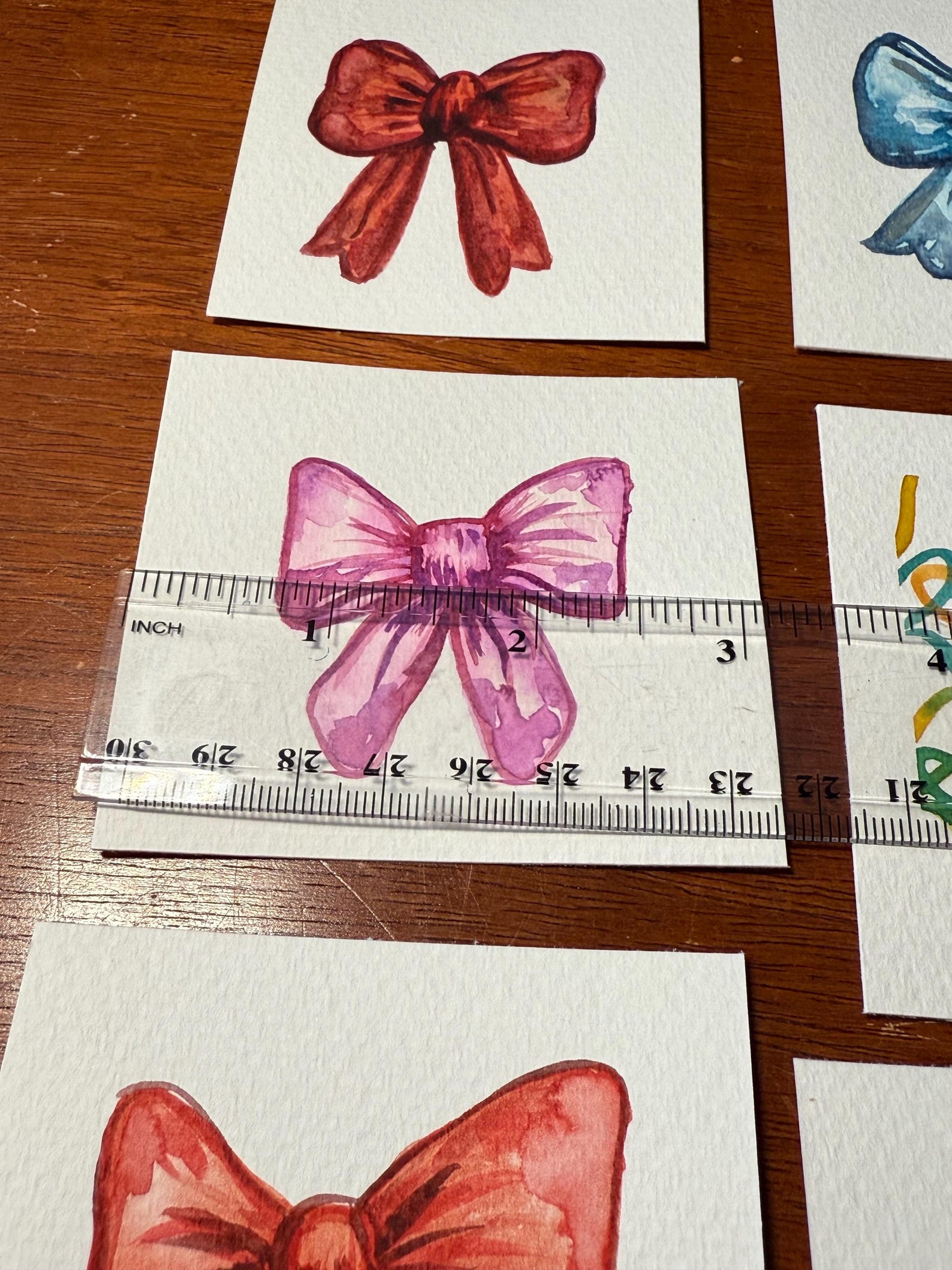 Hand Painted Christmas Gift Tags | Watercolor Gift Tags | Bow Christmas ...