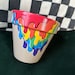 Rainbow Drip Painted Plant Pot - Rainbow Painted Pot - Hand-painted ...