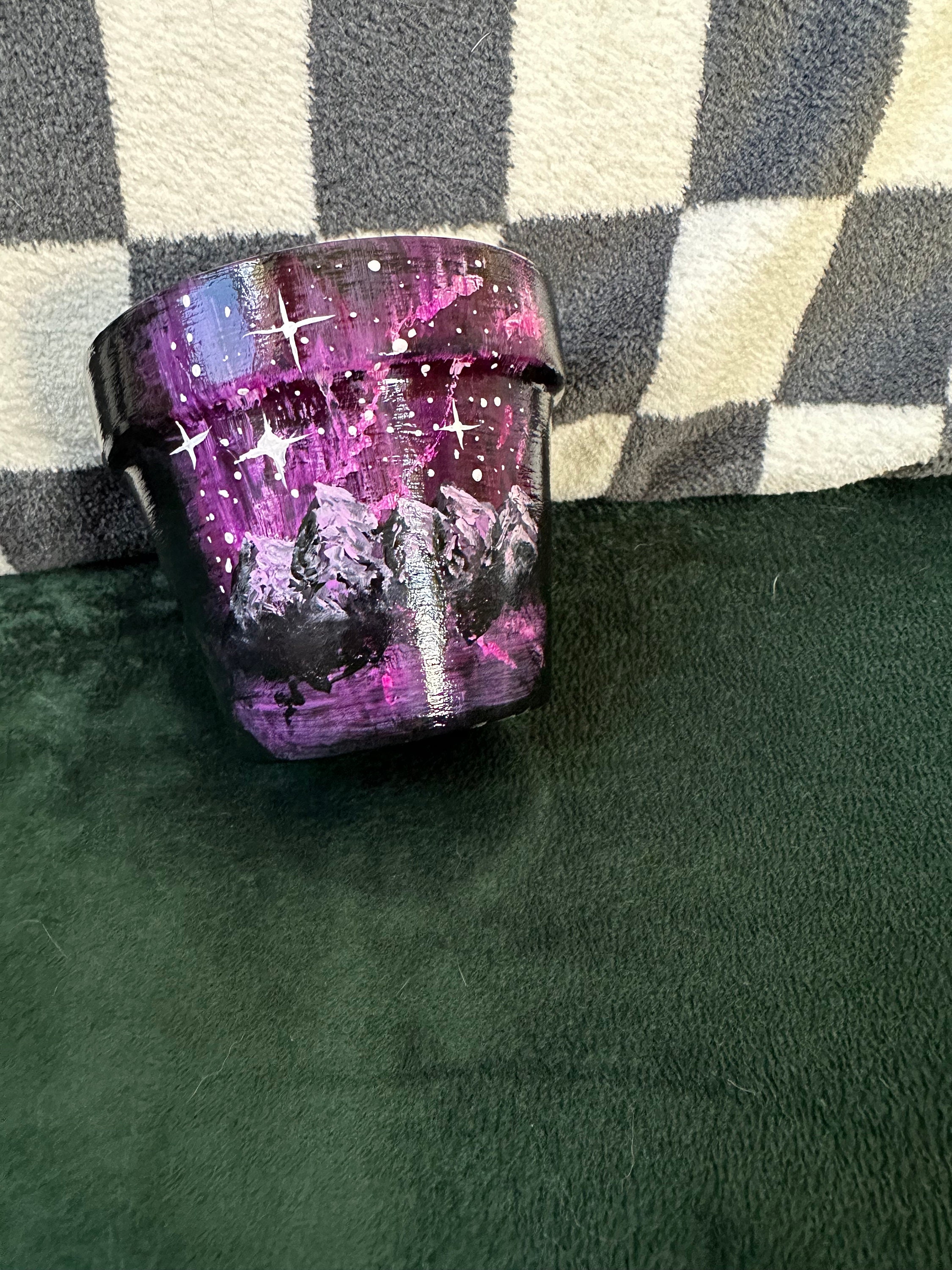 Mountain Painted Plant Pot Painted Pot Hand-painted Planter Cute ...