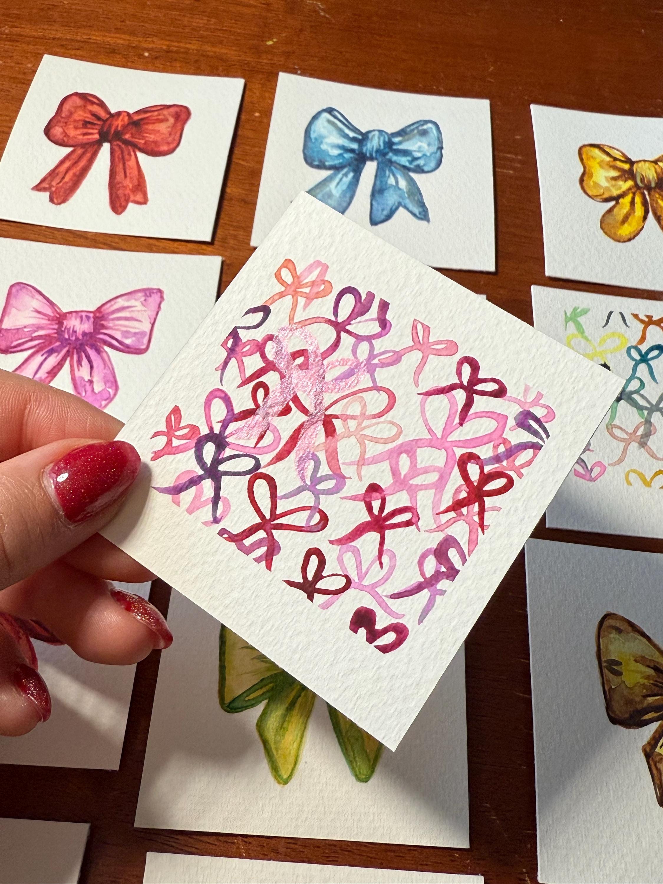 Hand Painted Christmas Gift Tags | Watercolor Gift Tags | Bow Christmas ...