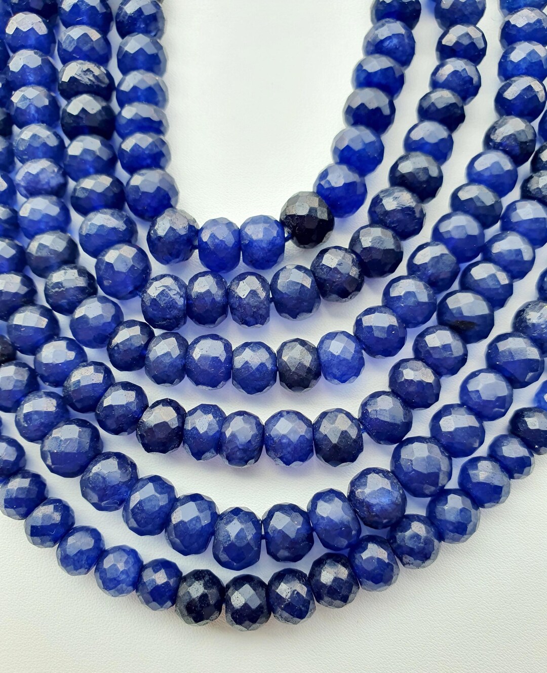 Blue Sapphire Quartz Beads Sapphire Quartz Faceted Rondelle Beads ...