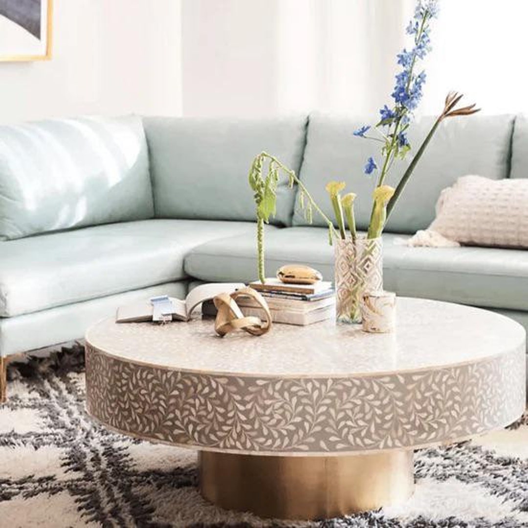 Bone Inlay Coffee Table Etsy