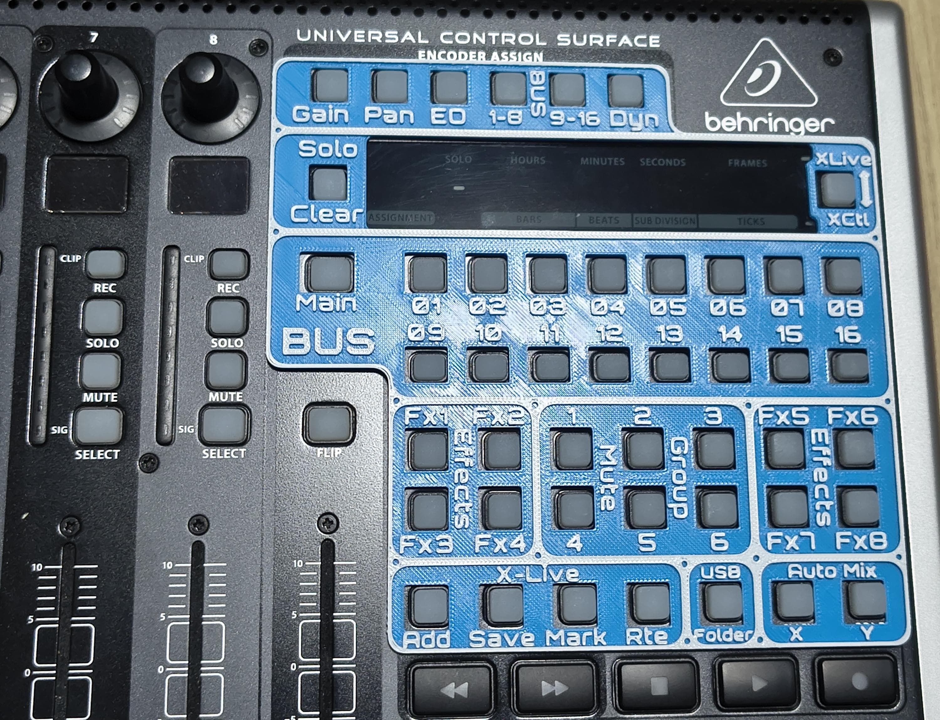 3D Printed Behringer X-touch Overlay for XR32 | Custom Mixer Label ...