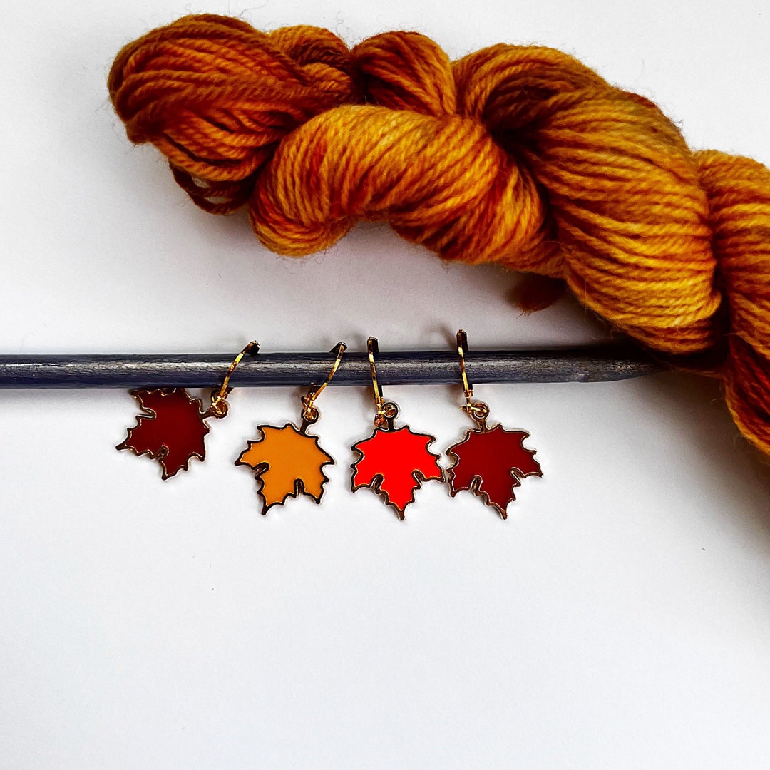 Autumn Leaves Stitch Markers Set - Etsy