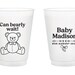 Personalized Baby Shower Plastic Cups, Custom Teddy Bear Baby Shower ...