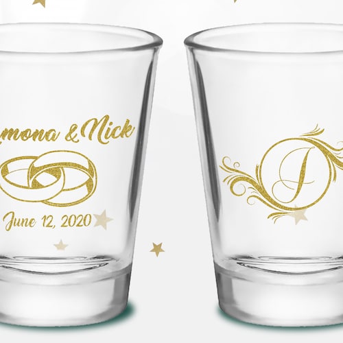Wedding Shot Glass Favors Wedding Shot Glasses Custom - Etsy