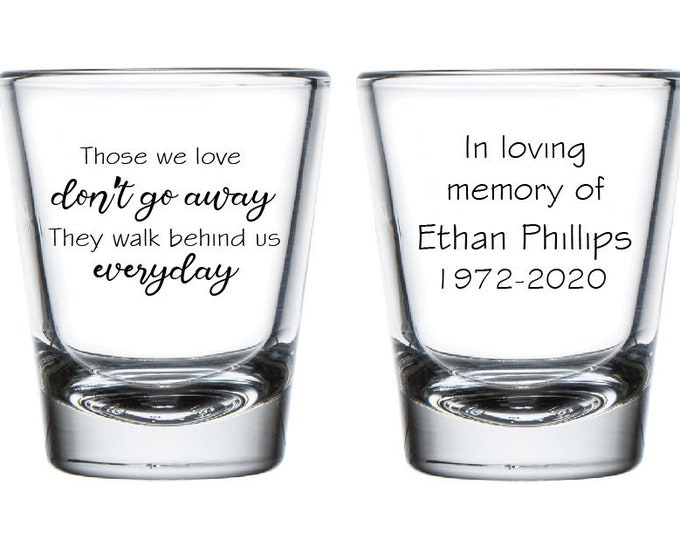 In Loving Memory Shot Glass, Custom Memorial Shot Glasses, Customized ...