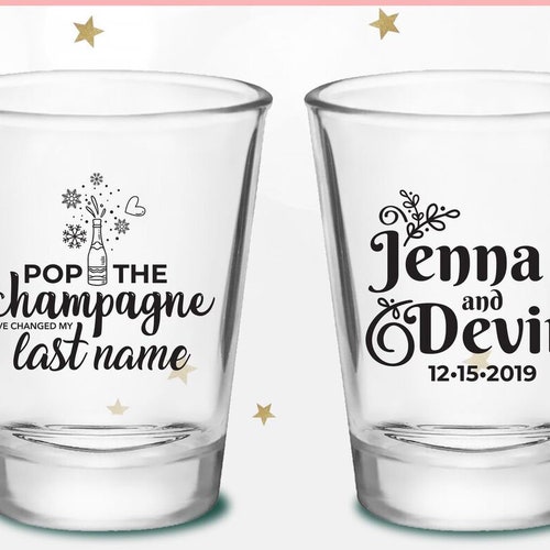 Wedding Shot Glass Favors Wedding Shot Glasses Custom - Etsy
