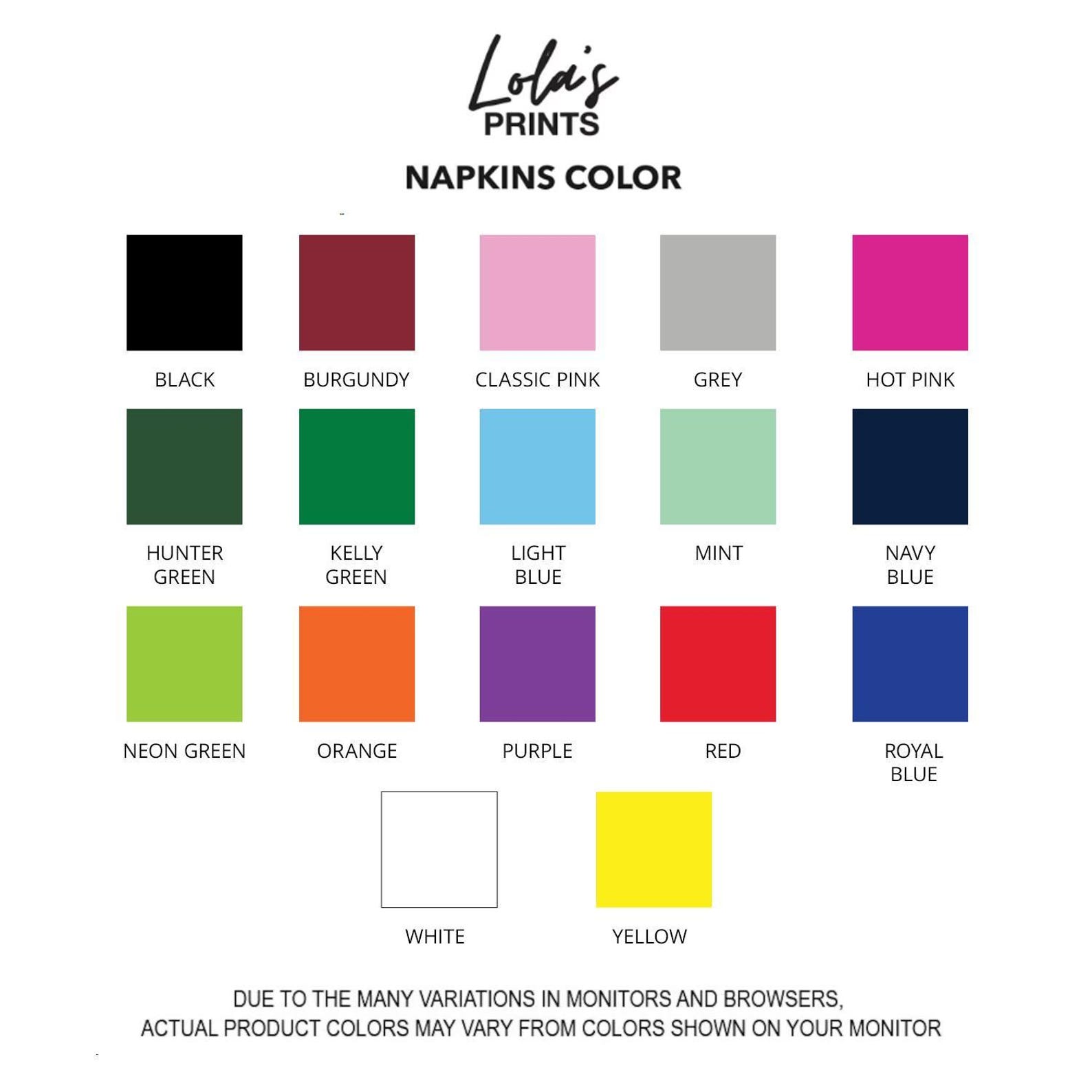 Full Color Portrait Napkins, Personalized Full Color Wedding Napkins ...