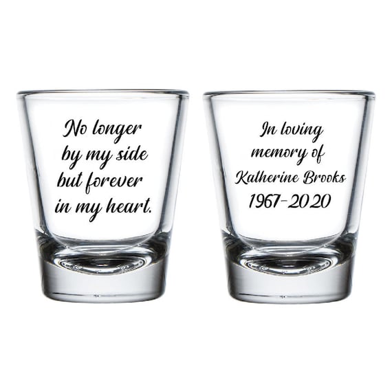 In Loving Memory Shot Glass Custom Memorial Shot Glasses | Etsy