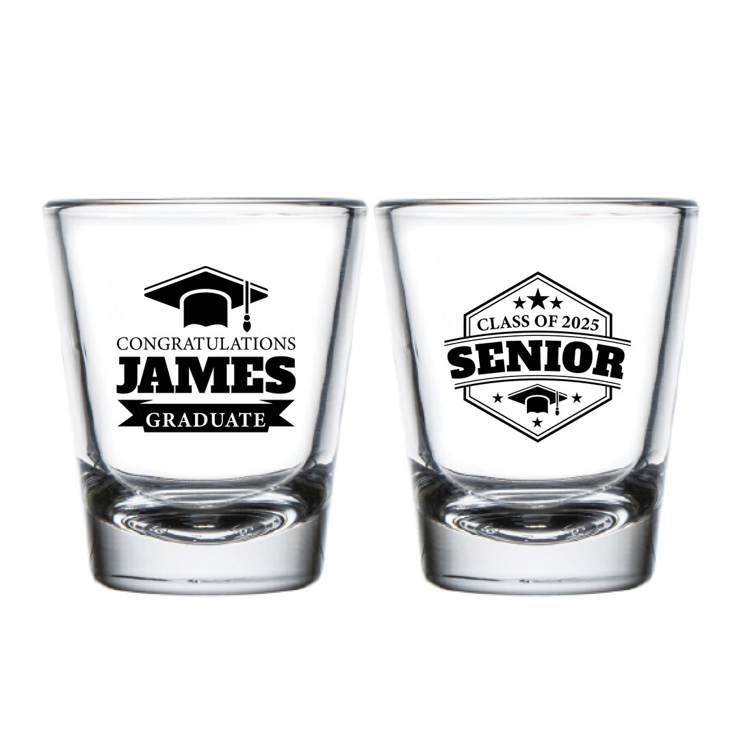 Graduation Party Shot Glass Favors, Custom Graduation Party Shot Glass ...