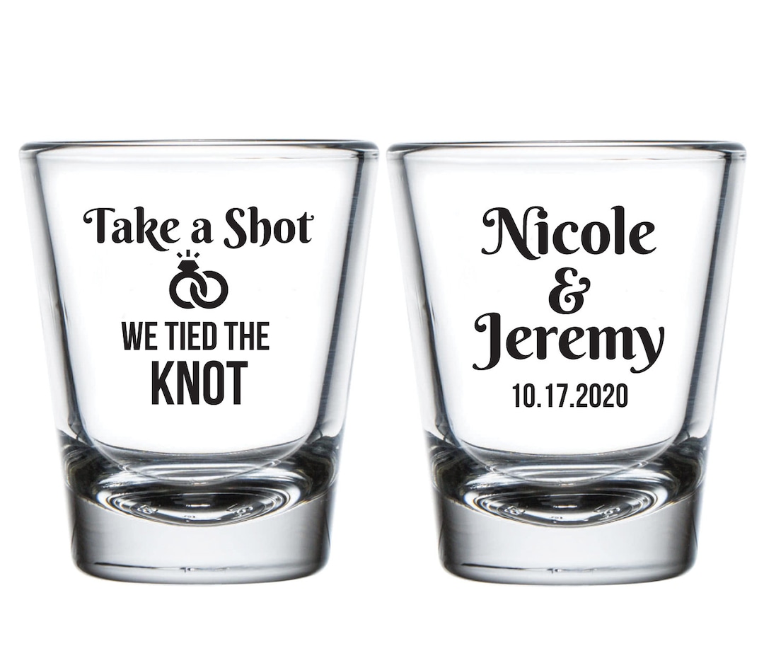 Personalized Shot Glass Favors, Wedding Shot Glasses, Custom Wedding ...