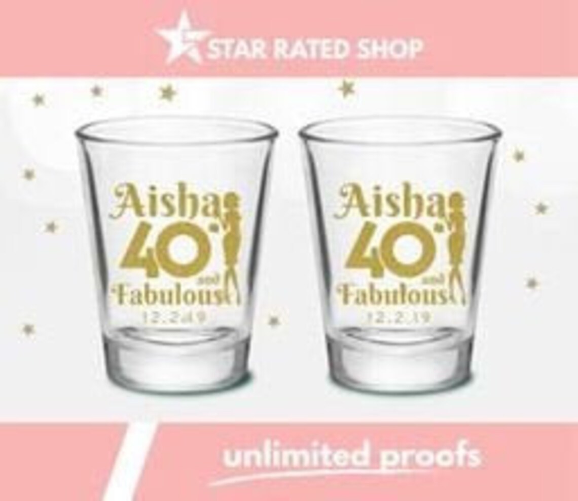 BIRTHDAY SHOT GLASS Favors Birthday Shot Glasses Custom - Etsy