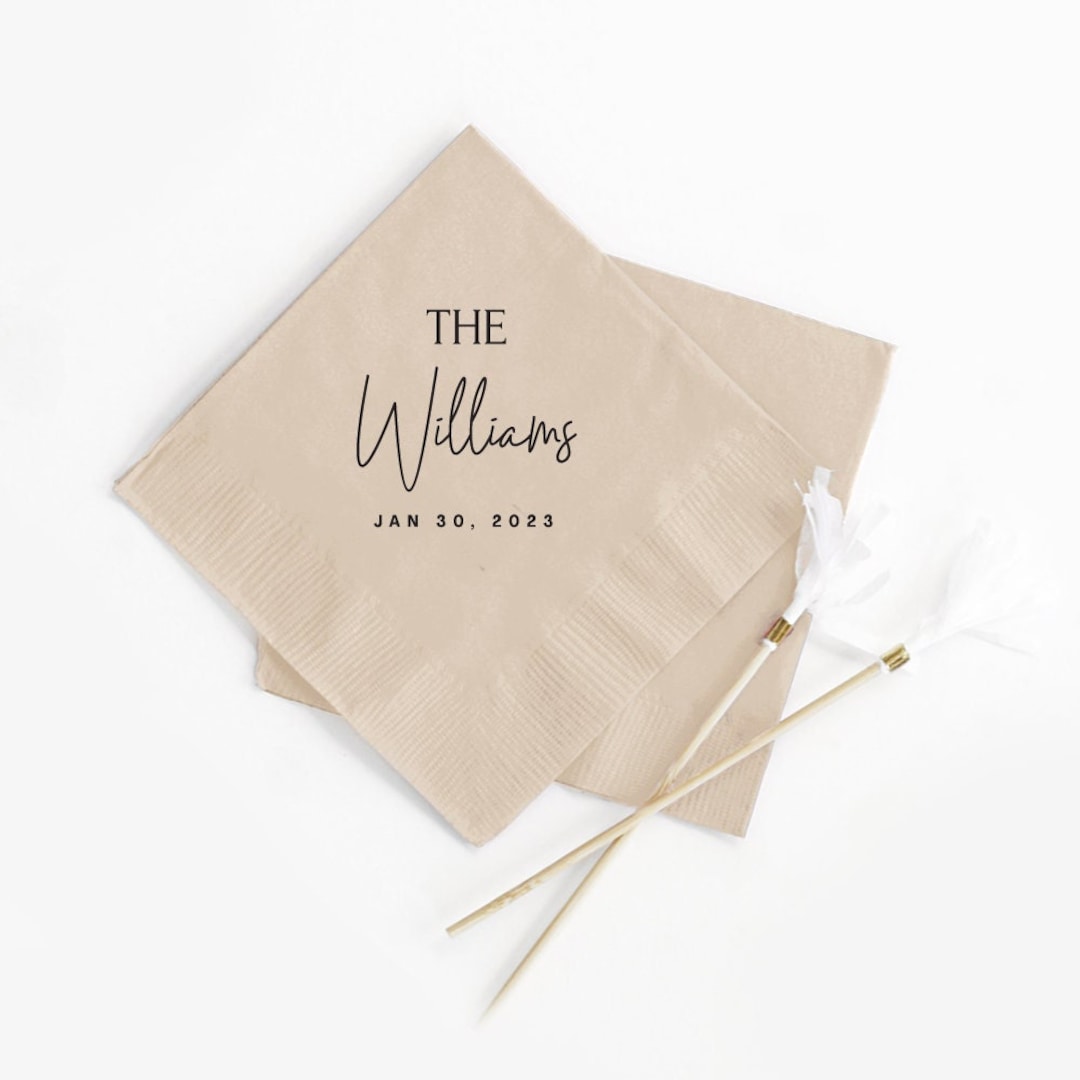 Custom Wedding Napkins Personalized Wedding Napkins 2ply - Etsy