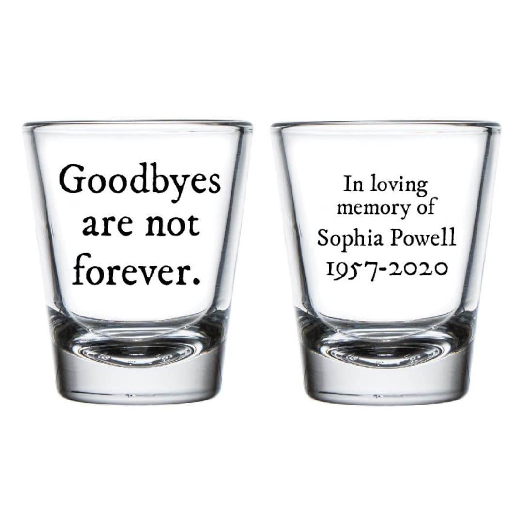 In Loving Memory Shot Glass, Personalized Funeral Shot Glass Favors ...