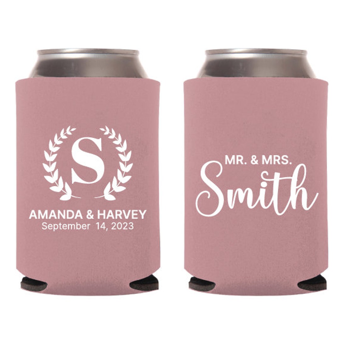 Customized Can Coolers as Favors, Personalized Can Coolers Wedding ...