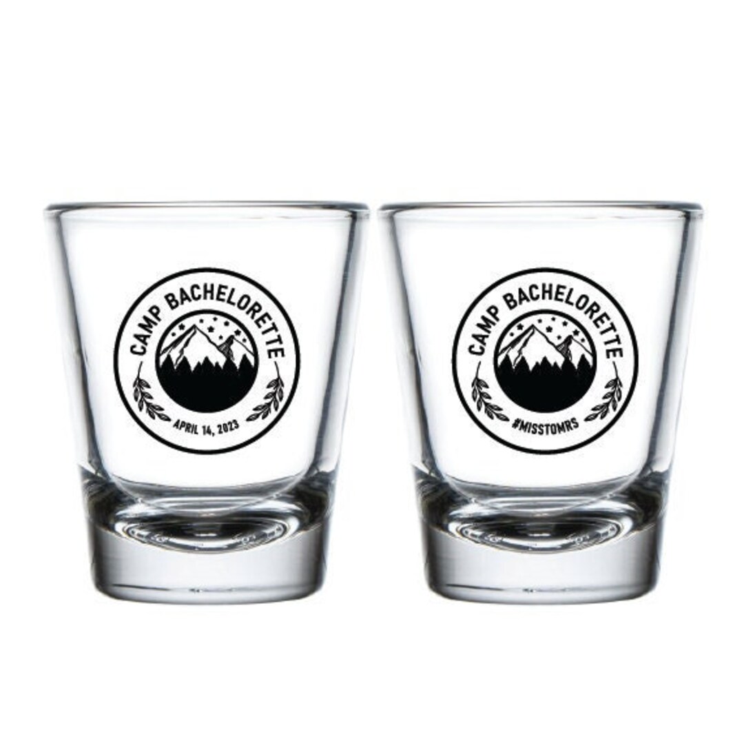 Camp Bachelorette Shot Glasses Favors, Personalized Camp Bachelorette ...