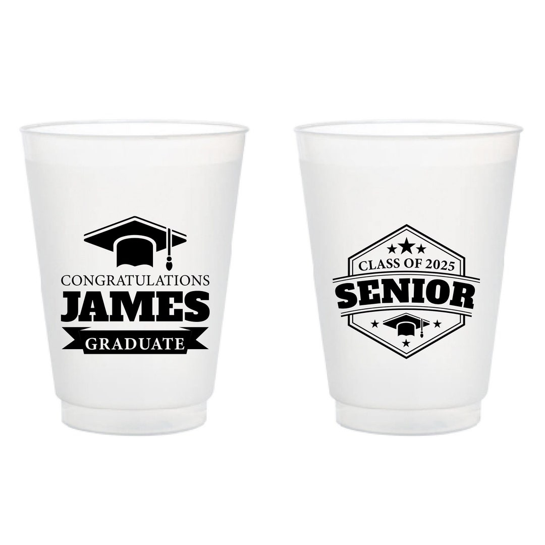 Graduation Party Frosted Cup Favor, Custom Graduation Party Frosted Cup ...