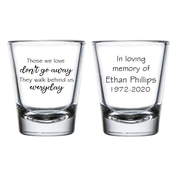 In Loving Memory Shot Glasses Memorial Custom Shot Glass - Etsy