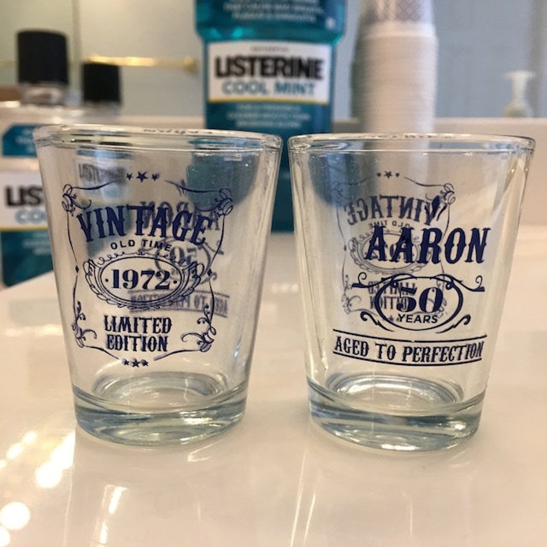 Custom Birthday Shot Glasses Shot Glasses for Birthday Aged - Etsy
