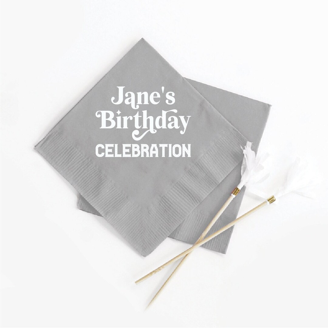 Birthday Celebration Paper Napkins, Birthday Party Beverage Napkin ...
