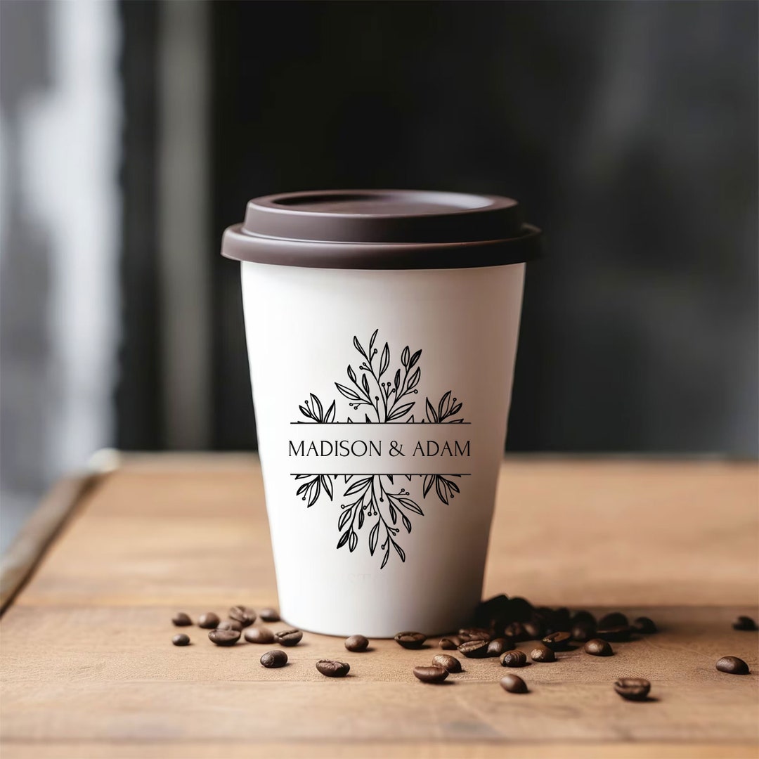 Disposable Wedding Coffee Cup as Favors, Personalized Wedding Coffee ...