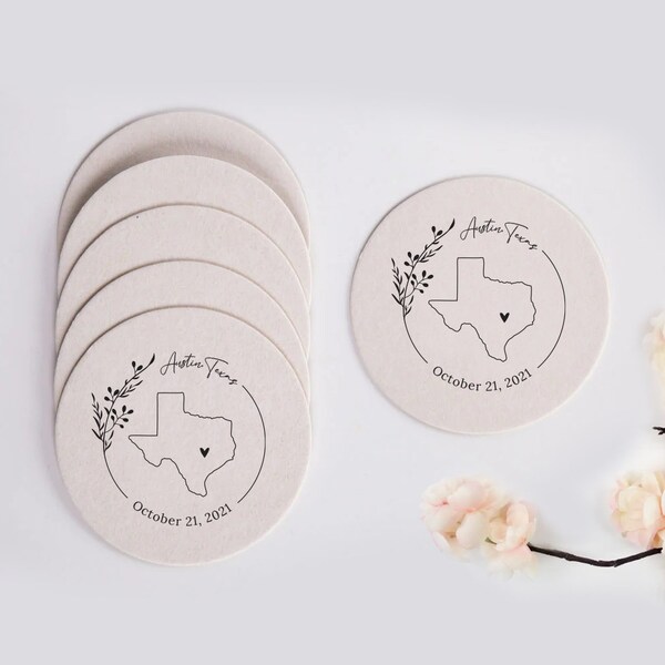 Wedding Coasters - Etsy