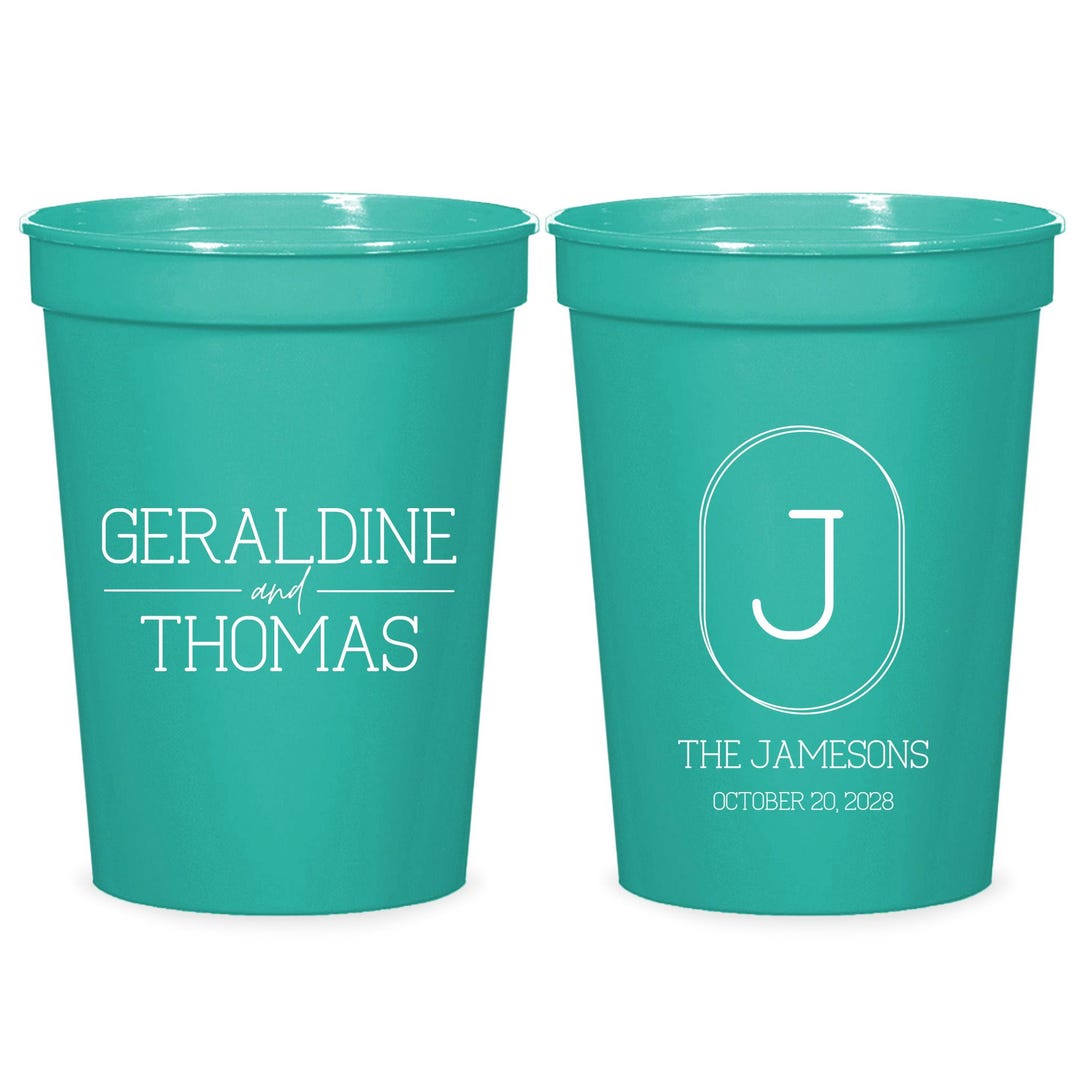 Custom Stadium Cups Wedding Favors, Custom Plastic Cups Wedding Favors ...