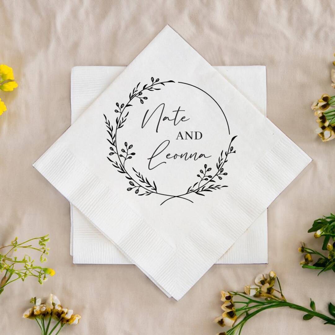 Personalized Wedding Napkins, Custom Wedding Napkins, Personalized ...