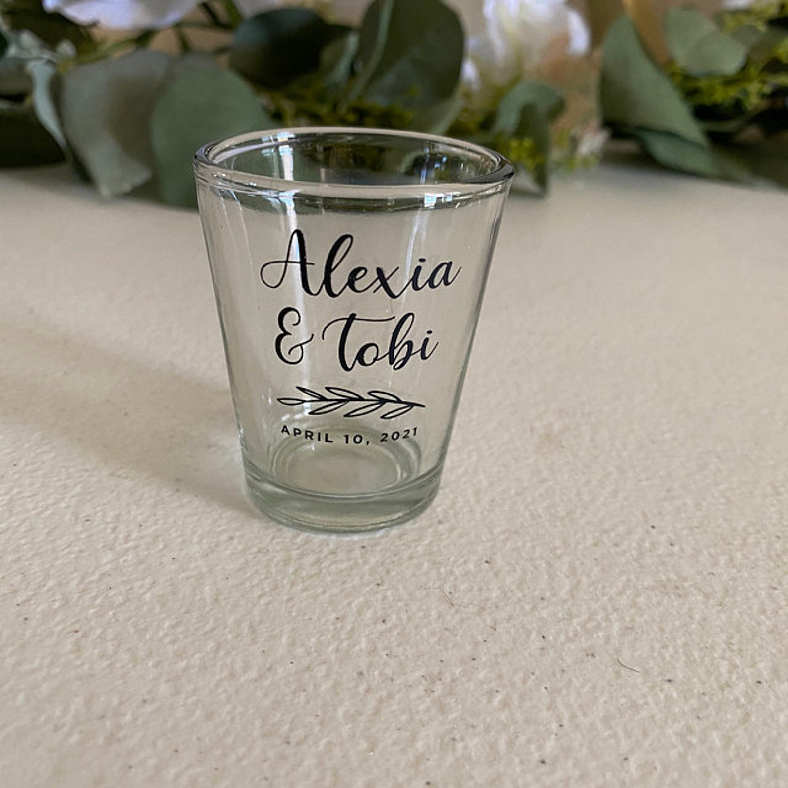Wedding Shot Glass Favors Personalized Wedding Shot Glass - Etsy