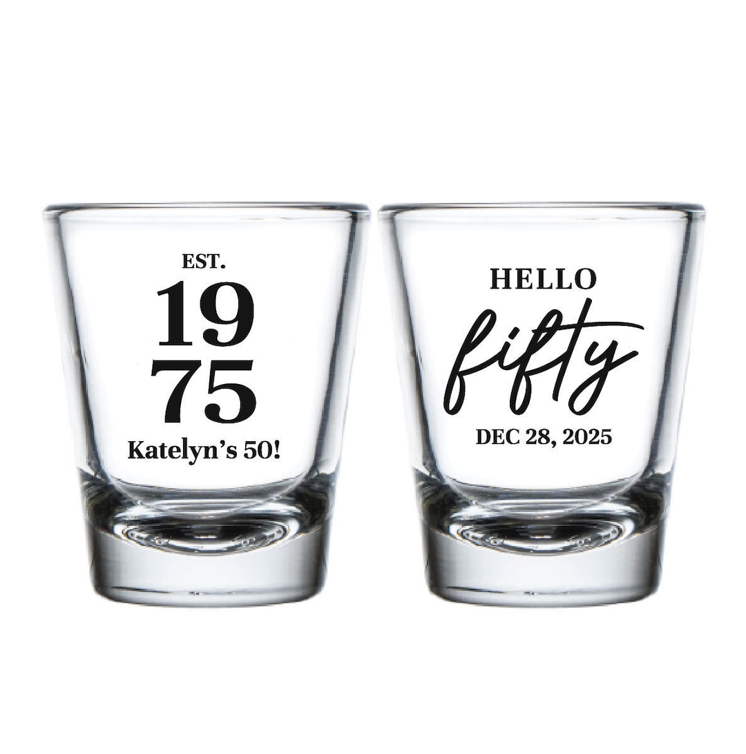 Personalized Birthday Shot Glasses, Custom Shot Glasses Birthday Favors ...