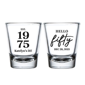 Personalized Birthday Shot Glasses, Custom Shot Glasses Birthday Favors ...