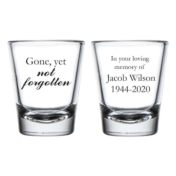 In Loving Memory Shot Glass Custom Funeral Shot Glass Favors | Etsy