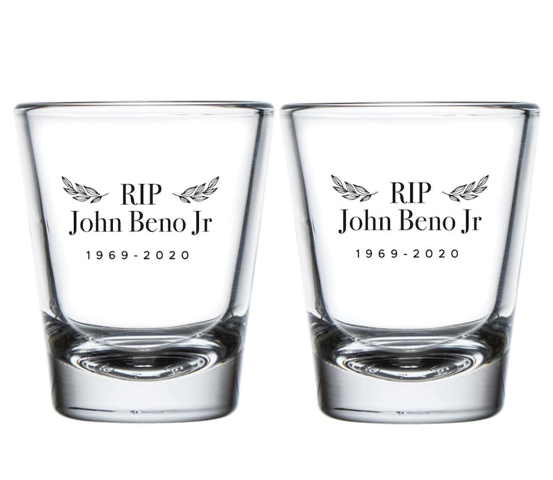 In Loving Memory Favors Shot Glasses Rest in Peace Shot Glass - Etsy