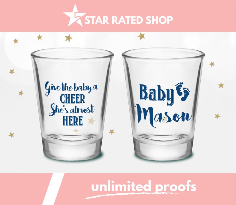 Baby Shower Shot Glasses, Baby Shower Favors, Party Favor, Custom for ...