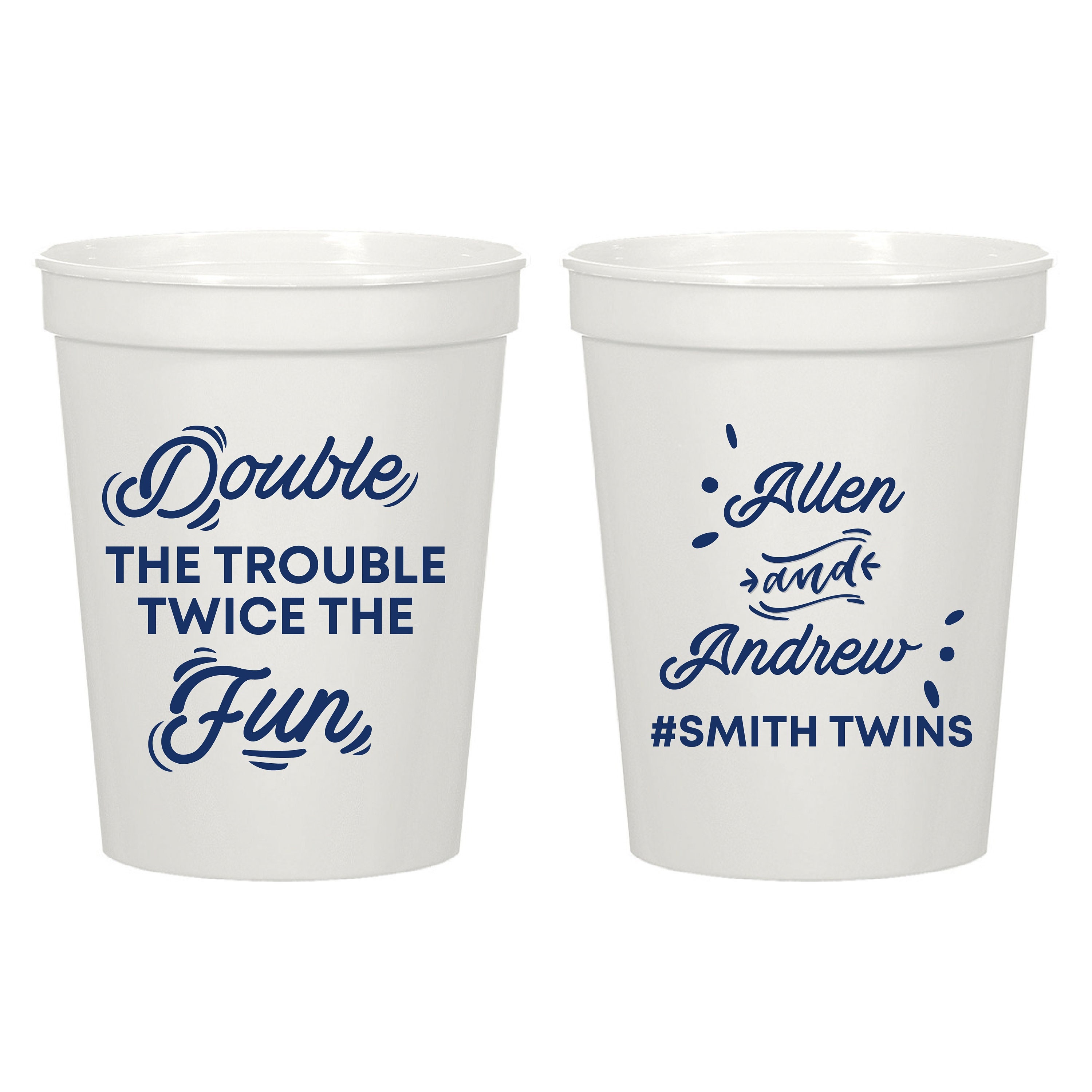 Twins Baby Shower Stadium Cups, Customized Baby Shower Stadium Cup ...