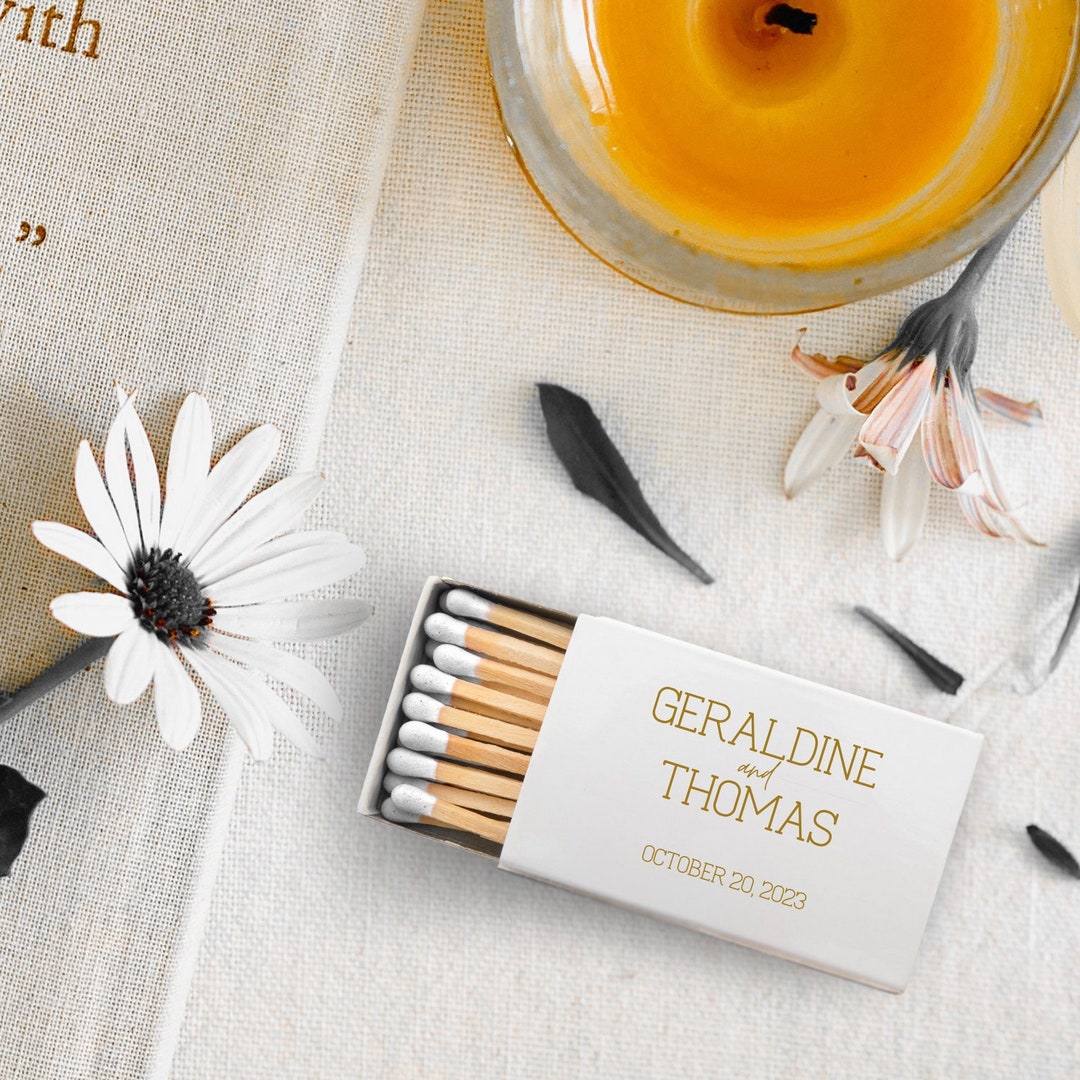 Customized Wedding Matchboxes Favors, Personalized Matchbox Wedding ...