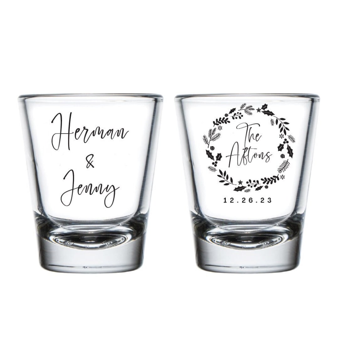 Custom Shot Glasses Wedding Favors, Custom Wedding Shot Glass, Custom ...