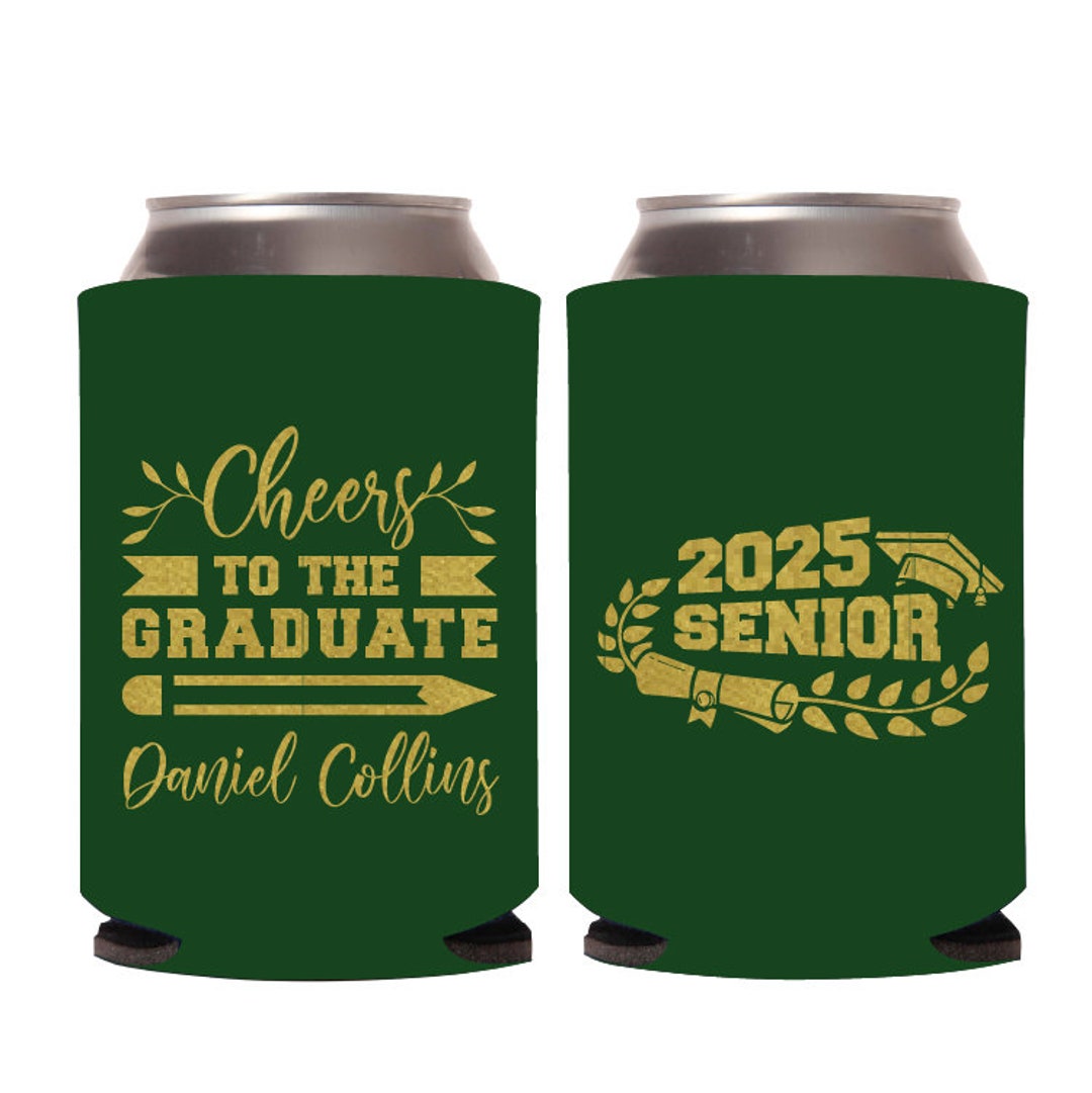 Cheers to the Graduate Can Cooler, Personalized Beer Hugger for ...