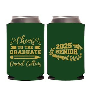 Cheers to the Graduate Can Cooler, Personalized Beer Hugger for ...