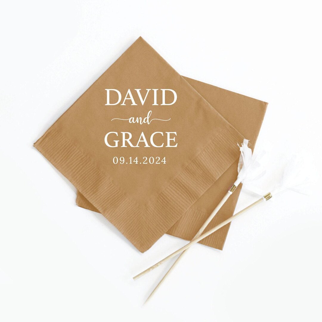 Personalized Paper Napkins for Wedding, Custom Wedding Napkins ...
