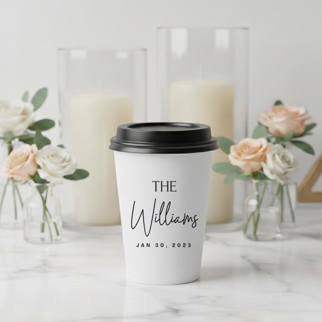 Custom Wedding Coffee Cups, Personalized Wedding Coffee Cups ...