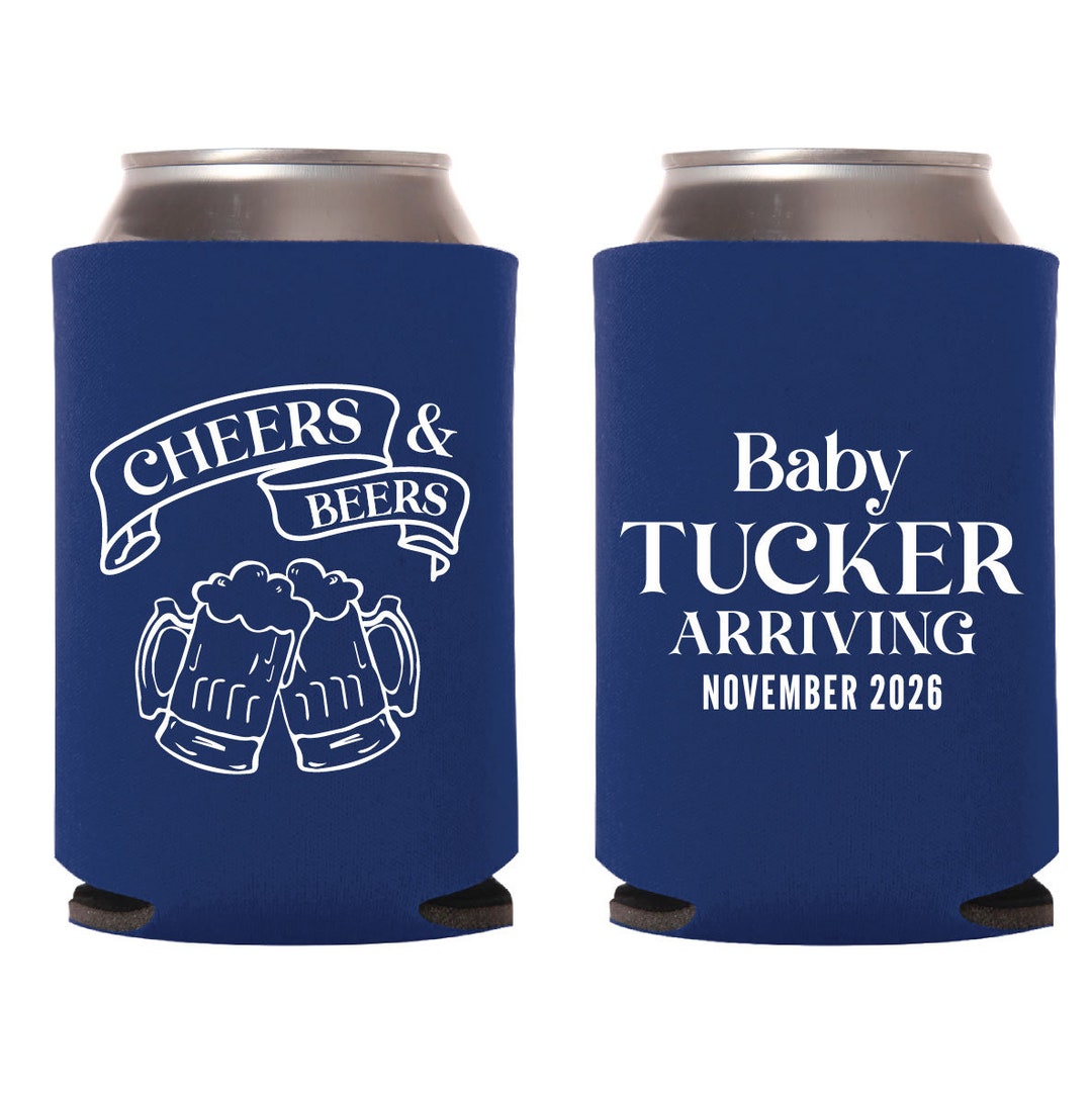 Personalized Baby Shower Stubby Holder Favors, Baby Shower Can Cooler Favors, Baby Shower Can ...